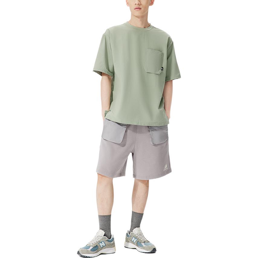 NEW BALANCE new balance logo crew neck t-shirt asia sizing 'lime green'